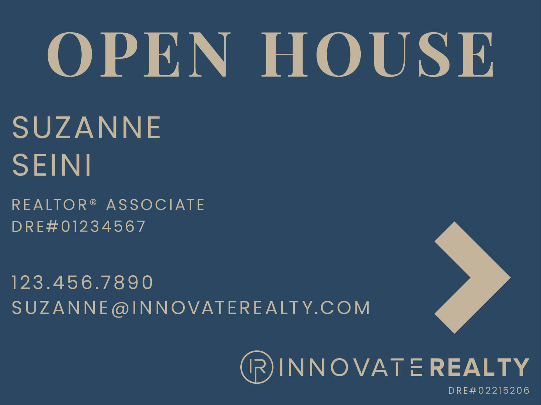 Innovate Realty - Open House Signs : Open House Design Option 6